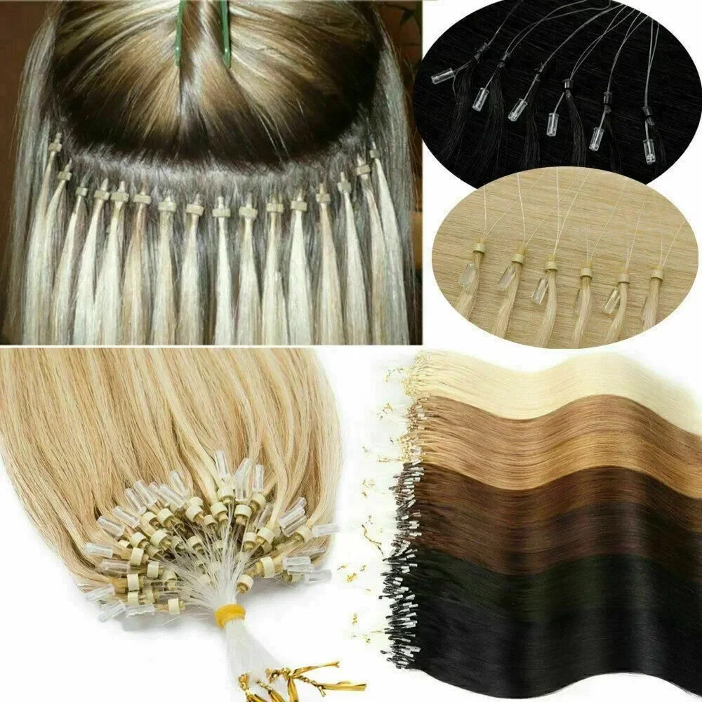 Unbranded | Hair | New Micro Beads Hair Extensions Ring Loop Silicone ...